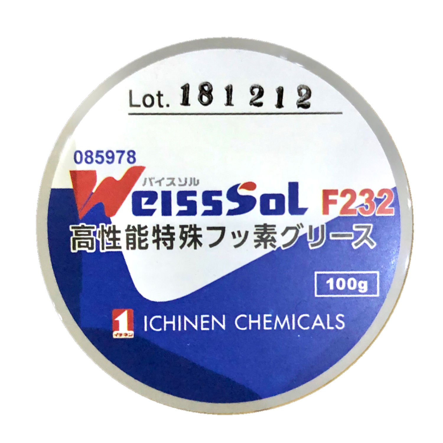 JIP85978 WissSoL F232 100 กรัม จาระบีฟลูออโรพลาสติกพิเศษสูง Ichinen ...
